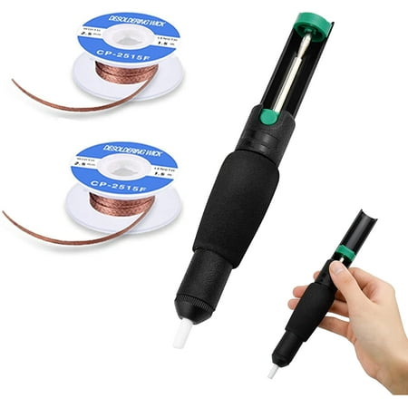 Solder Cleaning Kit, 2 Braids and 1 Desoldering Pump, Solder Braid ...