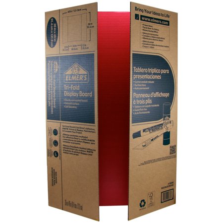 Elmer's Tri-Board Self-Standing Project Display Board 36"X48-Red Box=25 ...