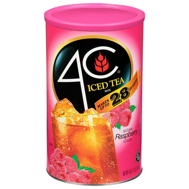 4C Raspberry Iced Tea Mix, 66.1 oz, 1 Ct - Walmart.com