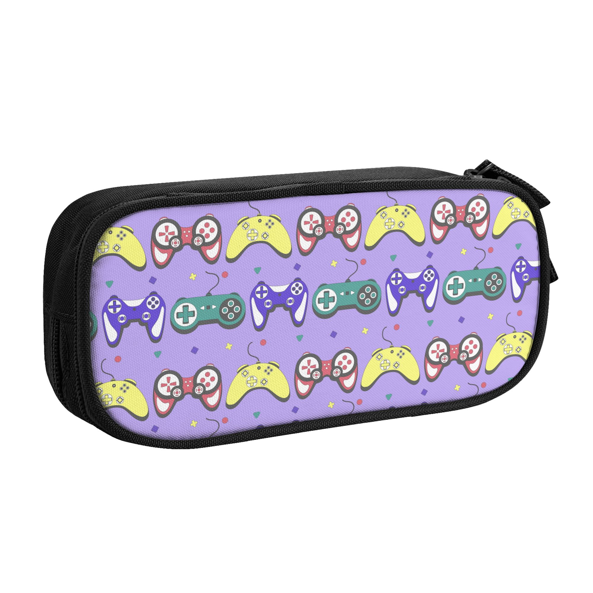 TEQUAN Large Capacity Pencil Case, Retro Style Game Controller Pattern ...