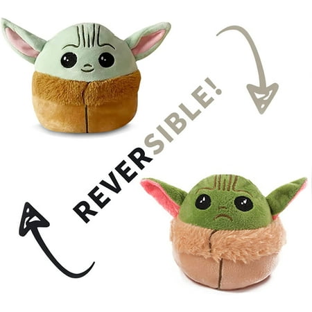 Reversible Baby Yoda Plush Double-Sided Plushie Toys,Yoda Push Flip ...