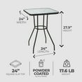 Four Seasons Courtyard Sunny Isles Outdoor Patio Dining Table With Tempered Glass Top