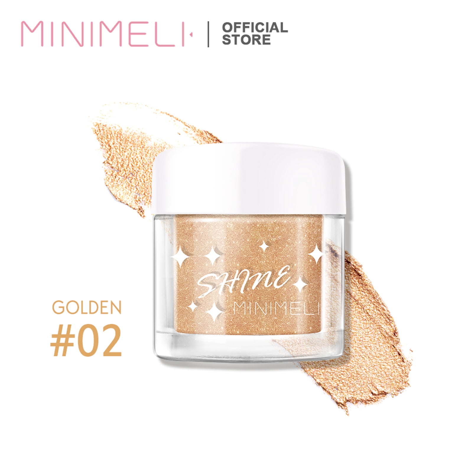 MINIMELI Sombra de ojos en polvo Shiny Smoky Eyeshadow Bling High Gloss ...
