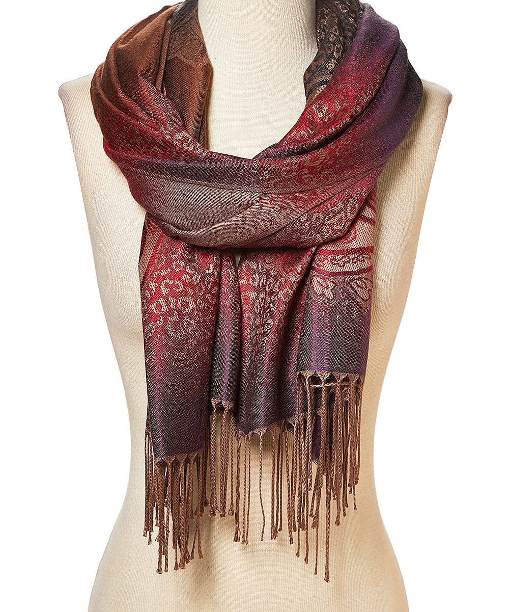 Women's Scarf Lightweight Long Scarfs Lady Pashmina Wraps Shawl Paisley ...