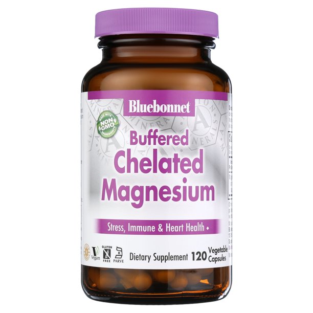 Bluebonnet Nutrition - Buffered Chelated Magnesium - 120 Vegetarian ...