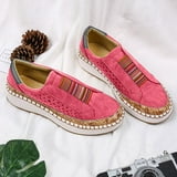 SuoKom Sneakers for Women, Casual Hollow-Out Round Toe Flat Shoes ...