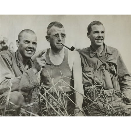 Brig. Gen. Frank Merrill Flanked By The Higgins Twins Elbert Viron ...