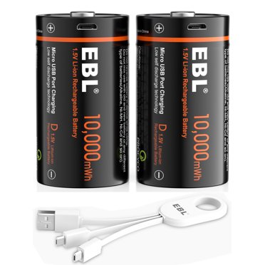 Energizer Rechargeable D Batteries (2 Pack), D Cell Batteries - Walmart.com