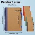1Pc Spiral Notebook with Pen, 6"x8.3" A5 Lined Kraft Paper Twin-Wire ...