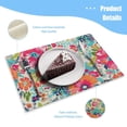 BaHomeck placemats Set of 4 Vibrant And Colorful Floral Pattern ...