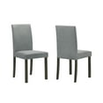 HMYG 5pc Dark Wood/Gray Dining Set Rectangular Table 4 Fabric ...