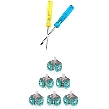 6 X 3D Analog Stick Joystick For NGC Gamecube Controller + Screwdriver ...
