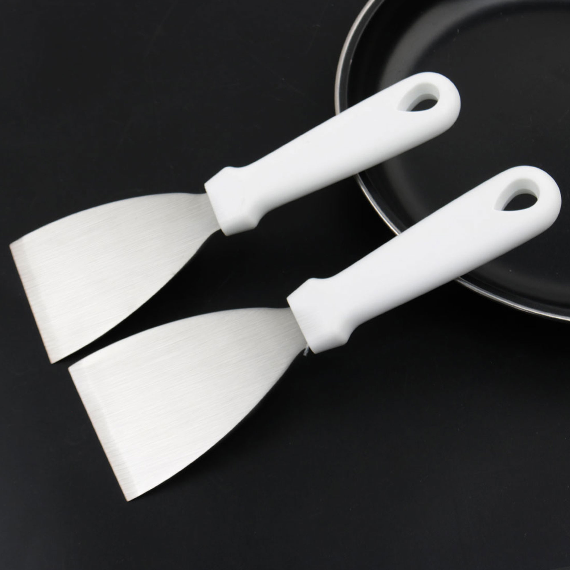 2 Pcs Griddle Spatula Stainless Steel Pizza Server Cake Tart Dessert ...