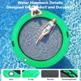 6FT Green Round Inflatable Floating Dock Water Hammock Pool Float ...