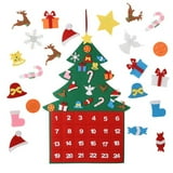 Christmas Tree Fabric Advent Calendar, 24 Days Countdown to Xmas DIY ...