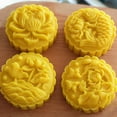 DIY 3D Mooncake Mold Set 150g Or 200g Flower Fish Patterns Moon Cake ...