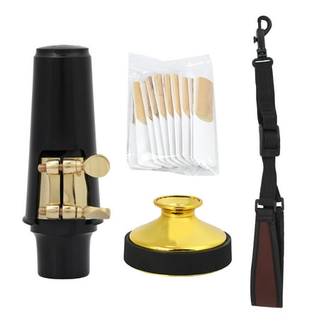 Sax Mute Silencer,4 in 1 Alto Sax Mouthpiece Cap Alto Sax Reed Leading ...