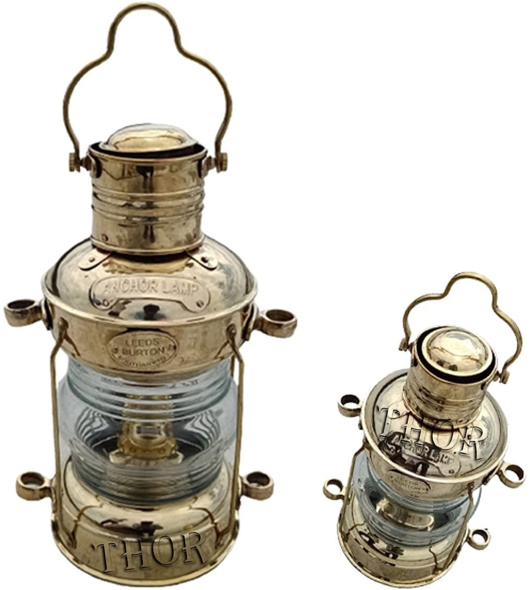14" Brass Anchor Boat Light Oil lamp Nautical Maritime Ship Lantern ...