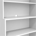 Union & Scale Essentials Adjustable 5-Shelf White Laminate Bookcase, 72 ...