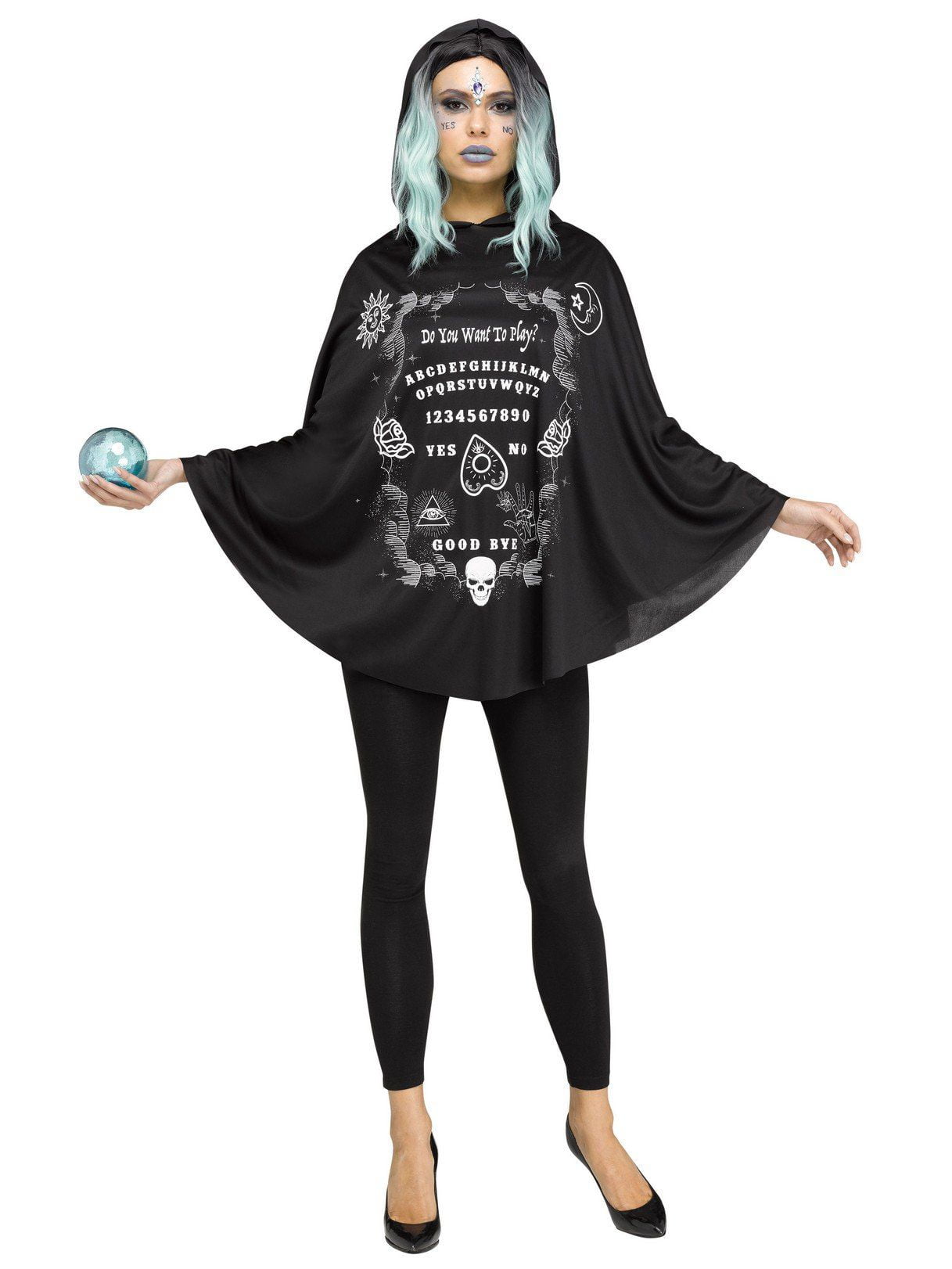 Fun World Spirit Board Poncho Women's Halloween Fancy-Dress Costume for ...