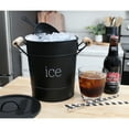 AuldHome Design Farmhouse Enamelware Ice Bucket (Black); Retro Style ...