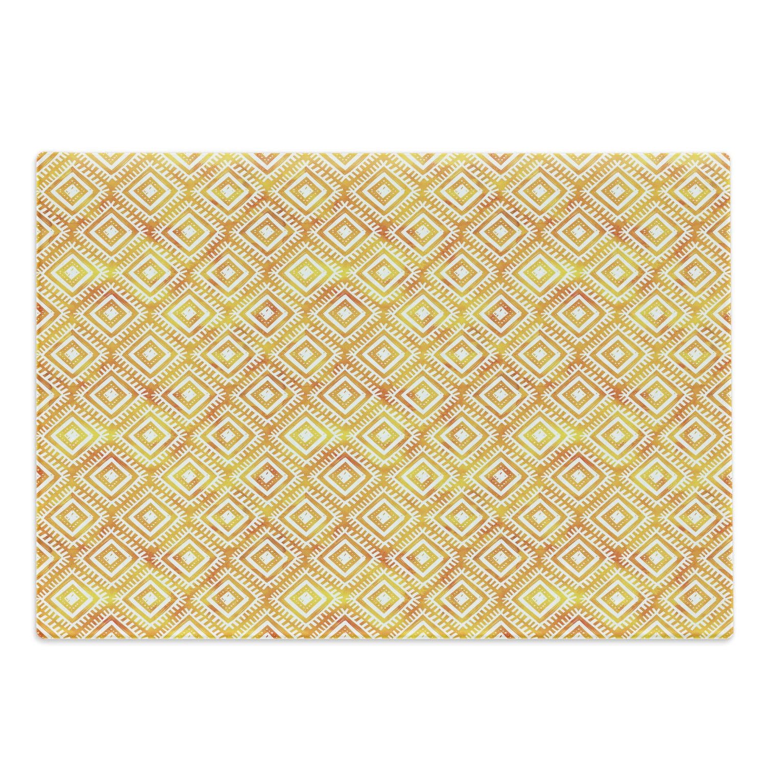Aztec Cutting Board, Watercolor Folk Ornamental Diamond Forms Ikat ...