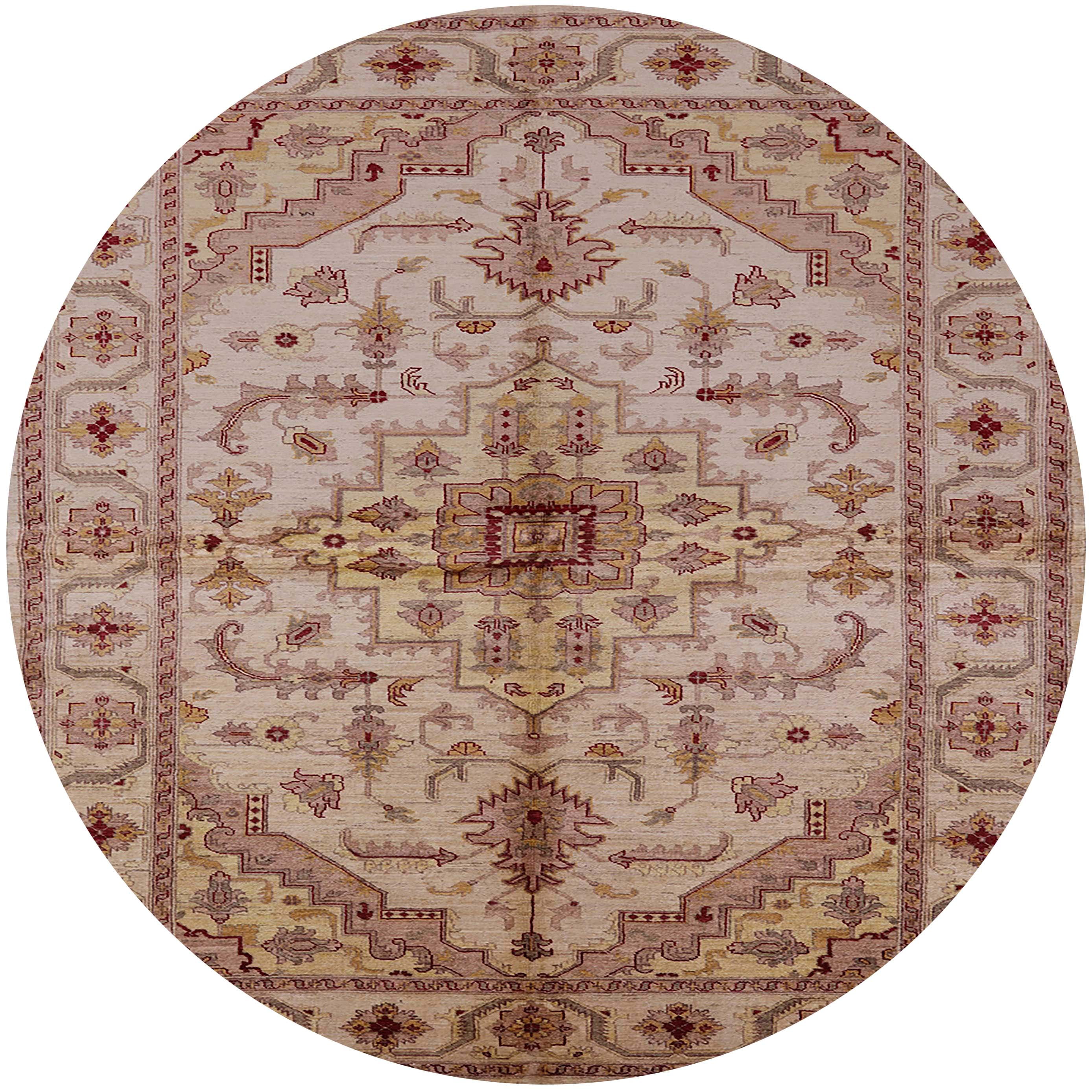 Ahgly Company Indoor Round Mid-Century Modern Chestnut Red Oriental ...