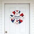 4th/Fourth of July Decorations, 16" Round Wooden Hanging Door Decor ...