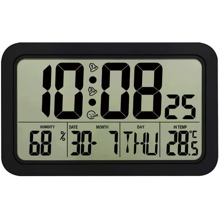 Home Digital Wall Clock Desktop Mute Electronic Perpetual Calendar ...