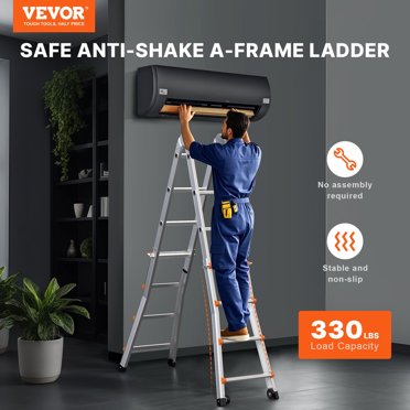 Louisville Ladder 6-Foot Fiberglass Twin Front Step Ladder, 375-Pound ...