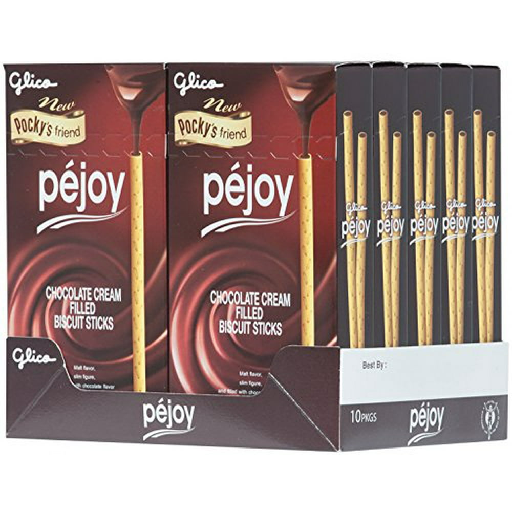 NineChef Bundle - Glico Pocky Pejoy Biscuit Stick Chocolate 1.98 Ounce (Pack of 10) + 1 NineChef ...