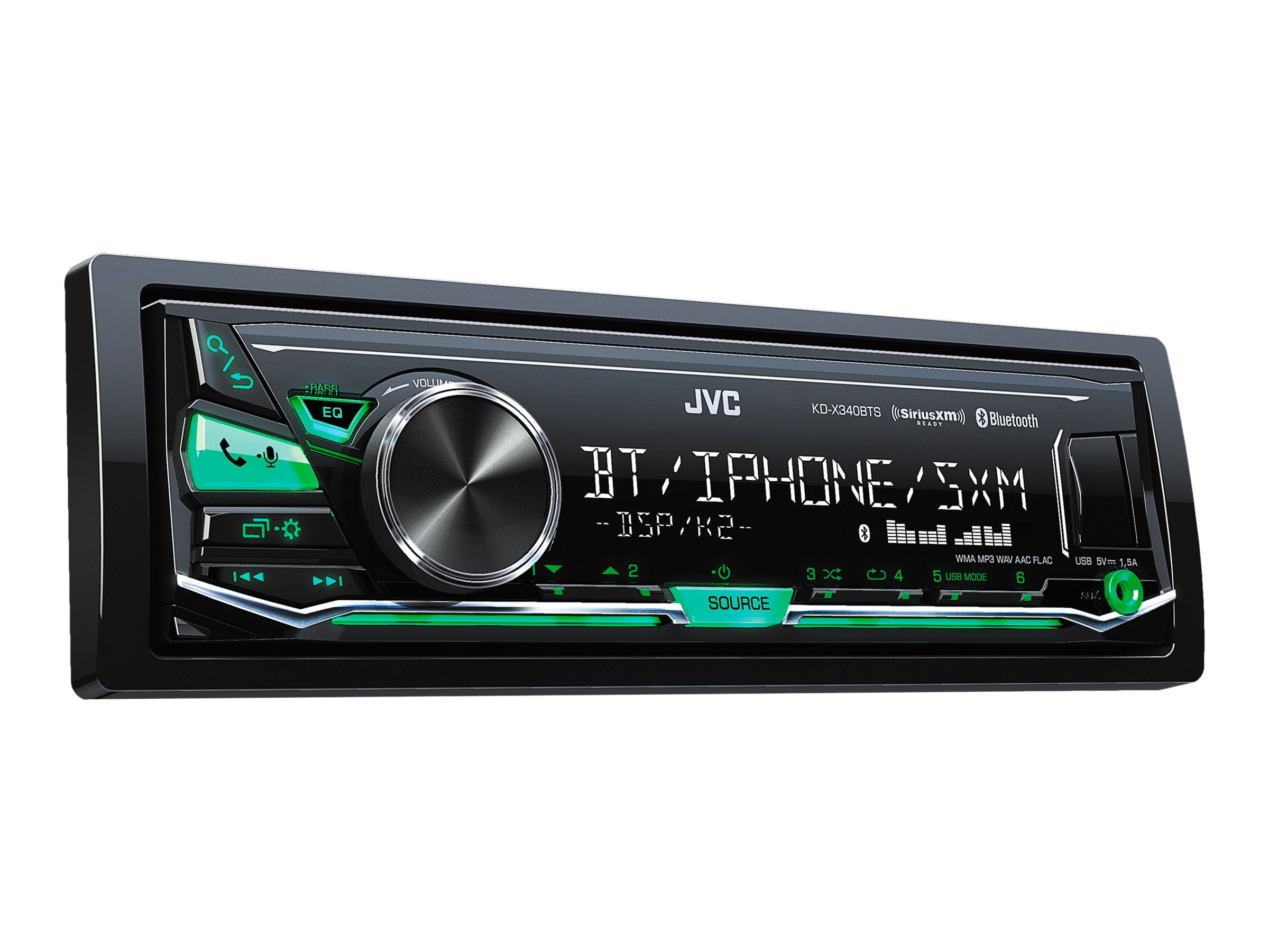 JVC KD-X340BTS - Car - digital receiver - in-dash - Single-DIN - 50 ...