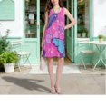 DIXRUYEE Womens Dresses Loose Neck Sleeveless Oversize Blue Butterfly ...