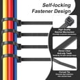 2500 Pack Bulkorted Black Zip Ties - 4/6/8/10/12" Industrial Pa66 Ul94v ...