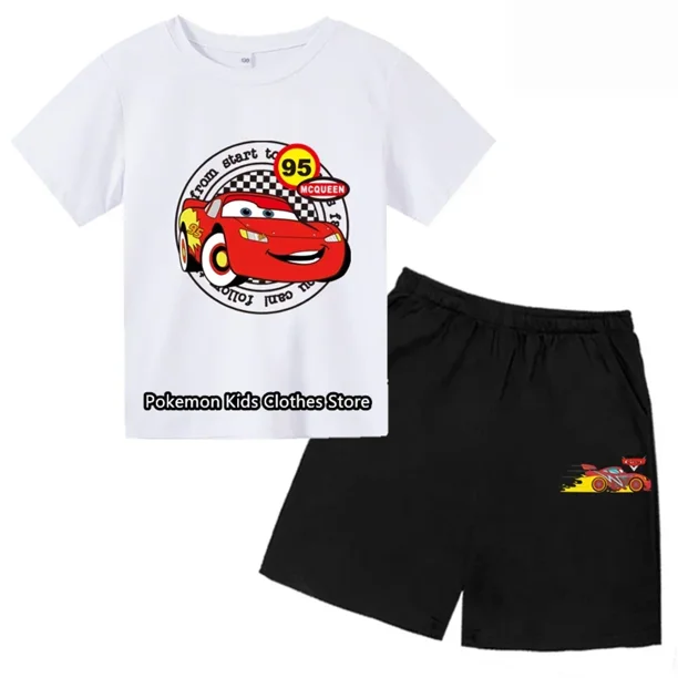 Cartoon Kids Clothes Shirt Pixar Car Lightning Mcqueen Children‘s ...
