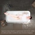 67" Rectangle Linear Acrylic Massage Whirlpool Bathtub Freestanding ...