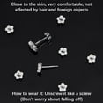 50Pcs Stainless Steel Ear Nuts Flower Ear Backs Stainless Steel Color 4 ...