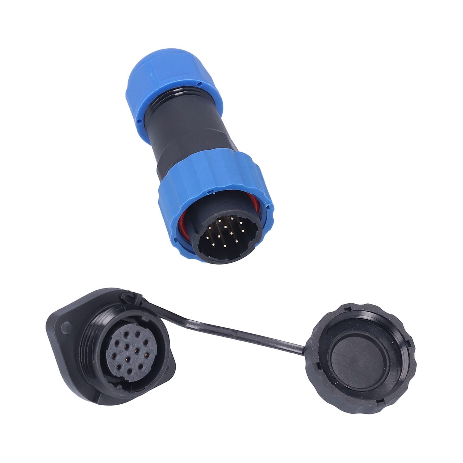 Conector de alimentación de aviación, conector de enchufe con brida a ...