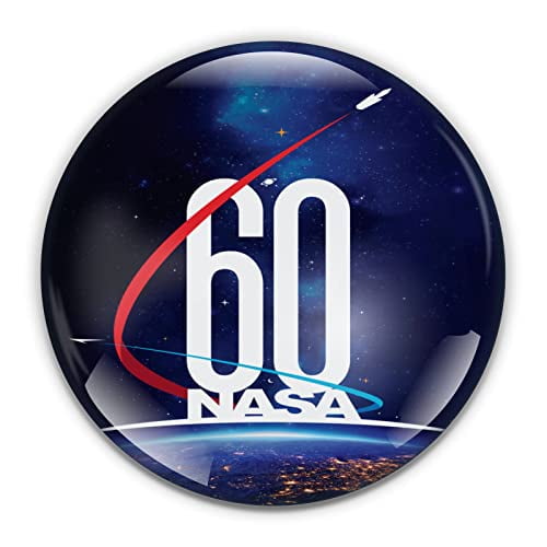 NASA 60 Years Anniversar Paperweight in Gift Box, 3 Inch Crystal Dome ...