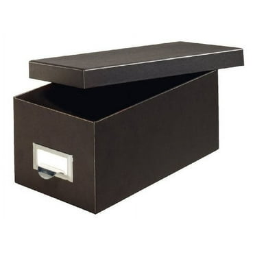 Oxford Plastic Index Boxes, 4 x 6, 400 Card Capacity, Black, Pack of 3 ...