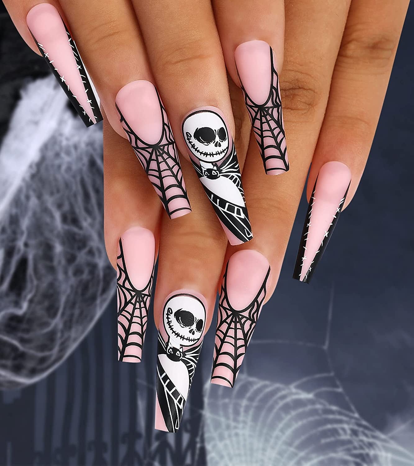 Pink And Black Nails