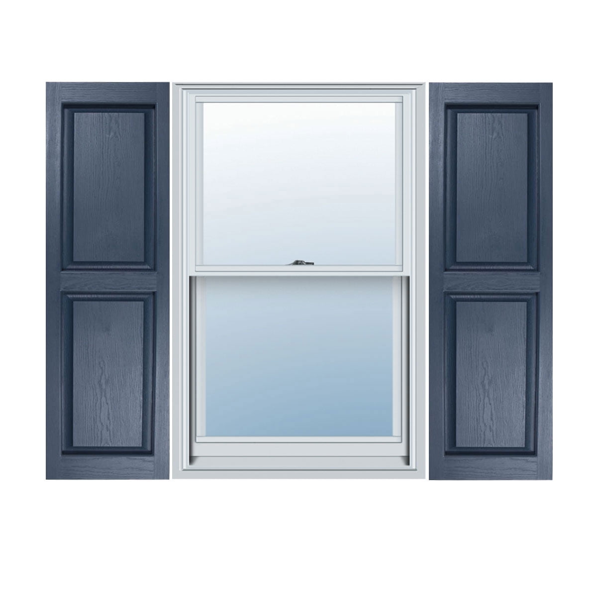 12" x 59" Builders Choice Vinyl Raised Panel Window Shutters, w/Shutter ...