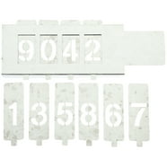 2 Sets Curb Stencils Reusable Number Stencils for Mailbox Address ...