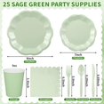 350 Pcs White Party Supplies Include Scalloped Plate Napkin Cup Forks ...