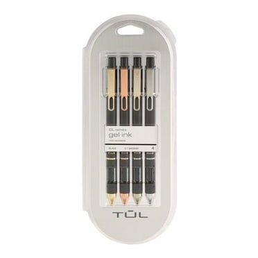 TUL Gel Pens, Retractable, Medium Point, 0.7 mm, Gray Barrel, Black Ink ...