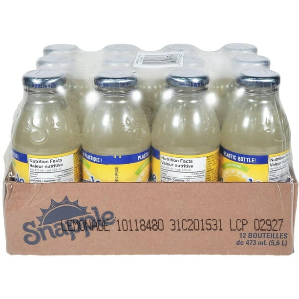 Snapple All Natural Lemonade, 16 Oz Bottles (Pack of 12) - Walmart.ca