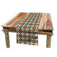 Colorful Table Runner, Moroccan Star Zellige Pattern in Vibrant Colors ...