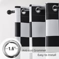 100% Blackout Curtains – Black and White Checkered Race Flag Pattern, 2 ...