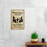 MUCHENGGIFT Witchy Kitchen Metal Tin Sign Wall Decor, Retro Witch's ...