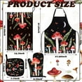 7 Pcs Mushroom Kitchen Linen Set - Durable Polyester Apron, 2 Quick-dry ...